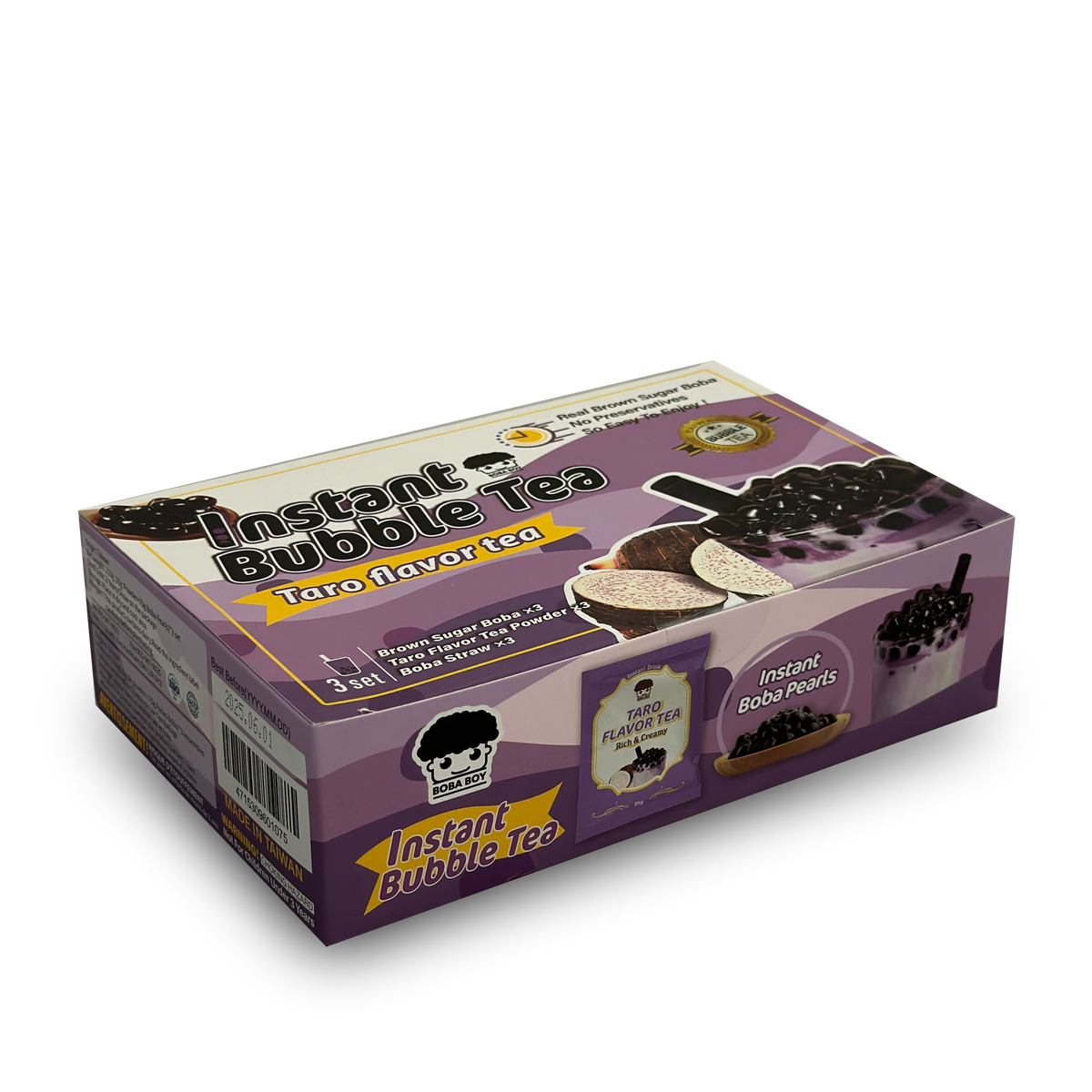 Boba Boy Instant Bubble Tea Kit - Taro (3) – Beanwise
