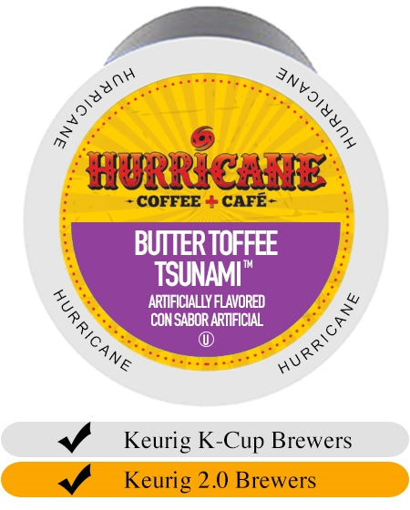 Hurricane Butter Toffee Tsunami Coffee Cups (24) – Beanwise