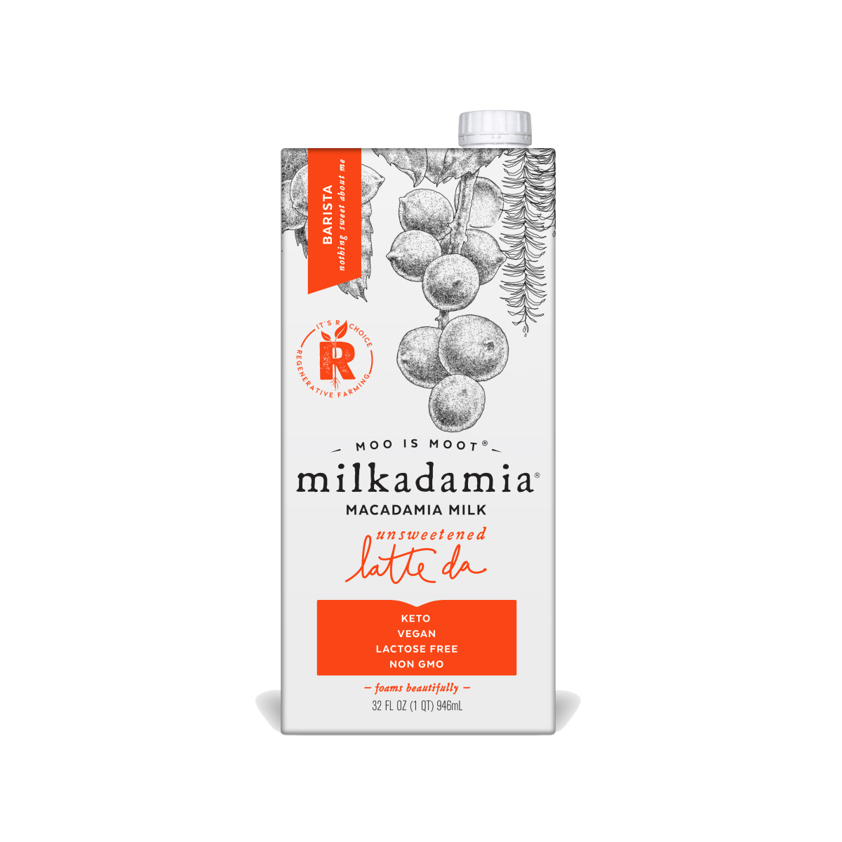 Milkadamia Unsweetened Latte Da Macadamia Milk (946ml) – Beanwise